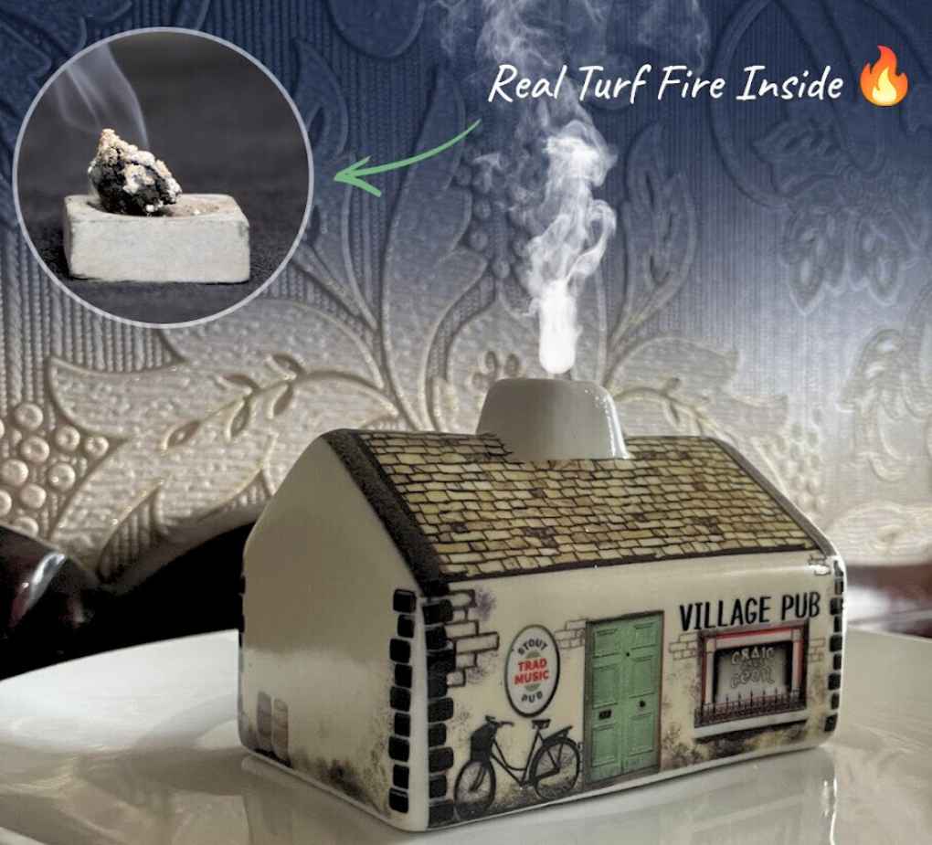 Irish Pub Peat Incense Burner Set