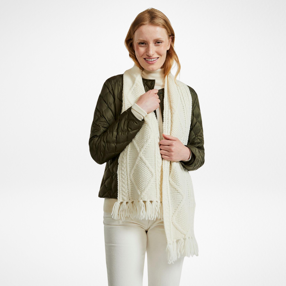 Kinard Natural Aran Scarf