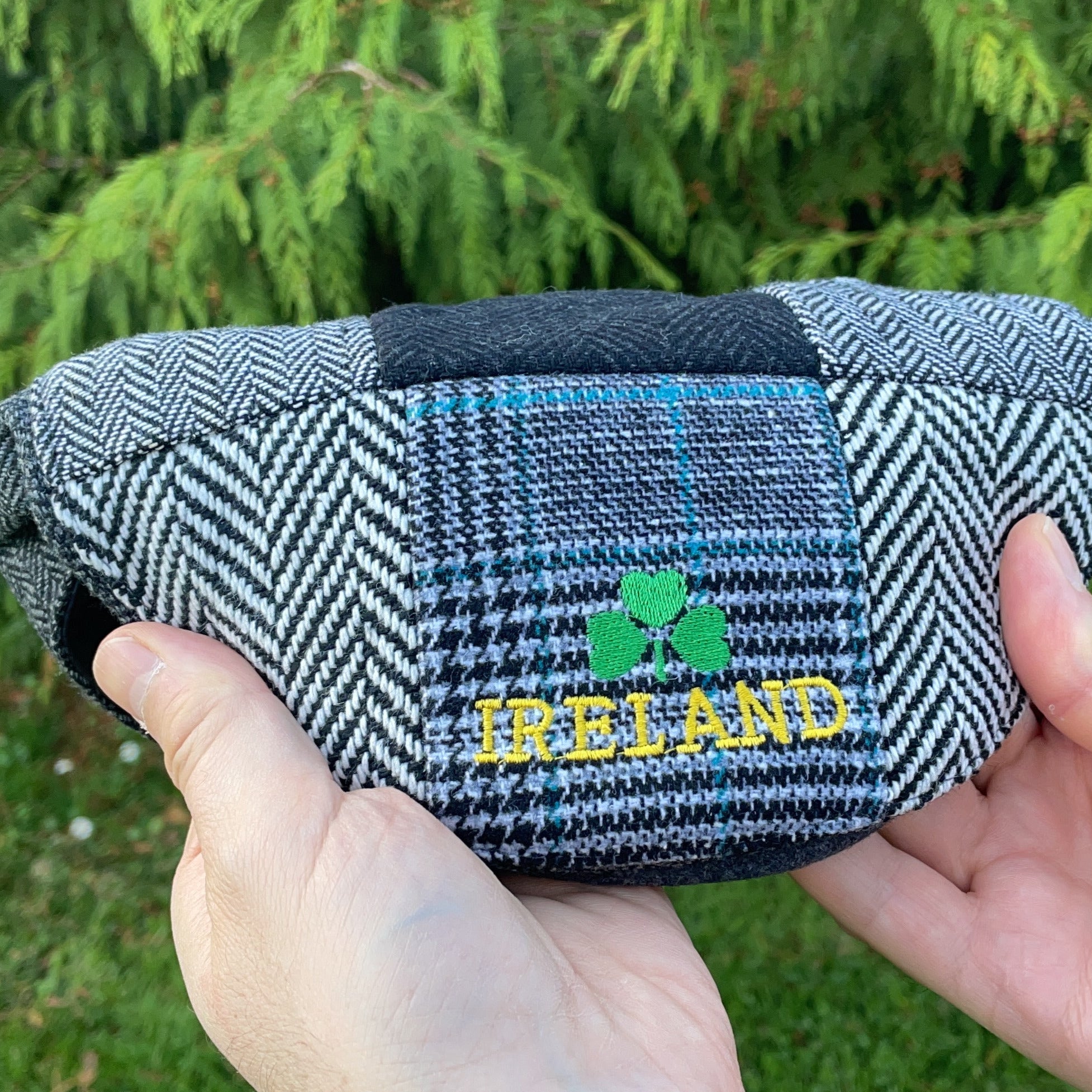 Black Tweed Ireland Patch Cap | Gifts of Ireland